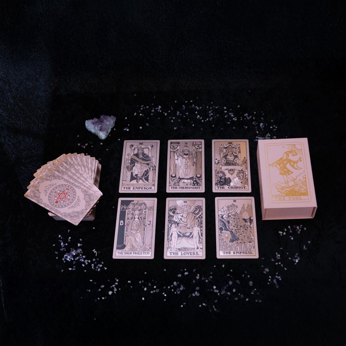 Rose Holographic Tarot Cards (Gold / Silver) - Temple of the Divine